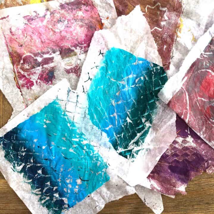 Gelli Plate Christmas Wrapping Paper · Artsy Fartsy Life