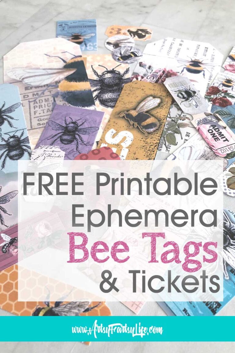 Free Printable Ephemera - Bee Tags & Tickets · Artsy Fartsy Life
