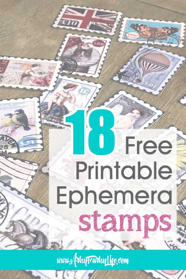 Free Printable Ephemera - Faux Stamps · Artsy Fartsy Life