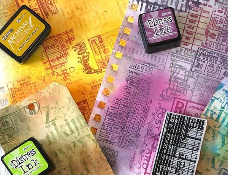 How To Make Backgrounds From Inks and Stamps · Artsy Fartsy Life