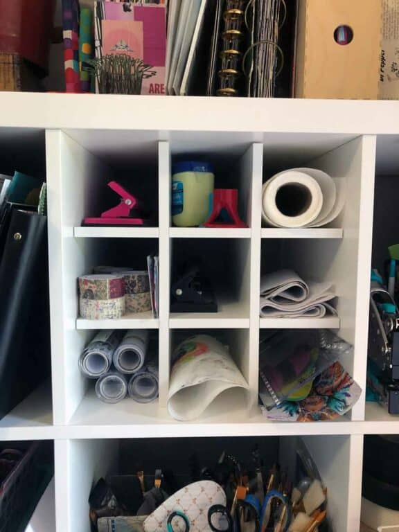 11 Ways I Organize My Kallax Cubes In My Craft Room · Artsy Fartsy Life