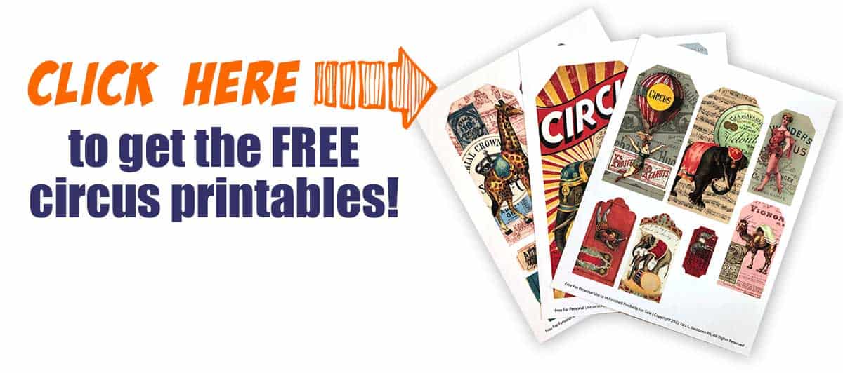 Free Circus Printable Ephemera · Artsy Fartsy Life