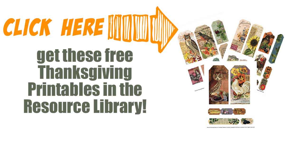 Thanksgiving Tags and Tickets - Free Printable Ephemera · Artsy Fartsy Life