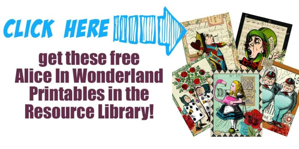 Alice In Wonderland Journal Pages - Free Printable · Artsy Fartsy Life