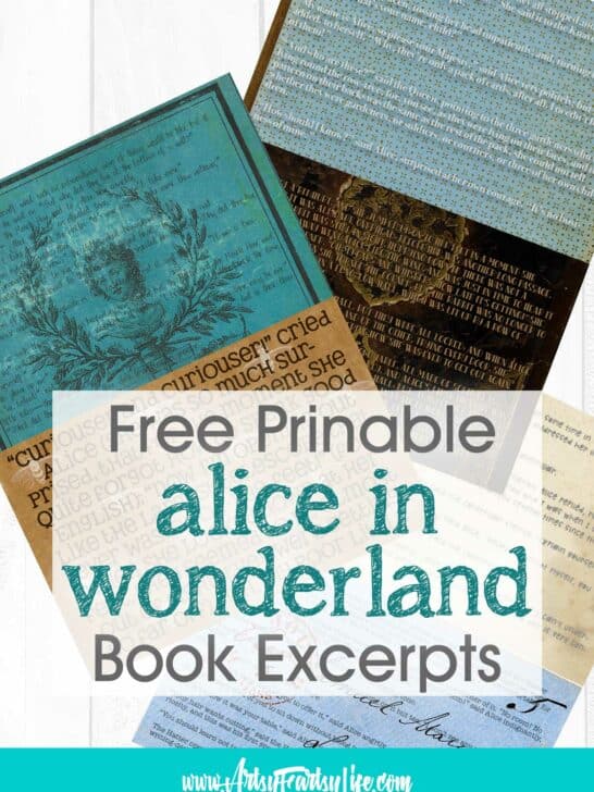 Alice In Wonderland – Free Printable Snippets – Artsy Fartsy Life
