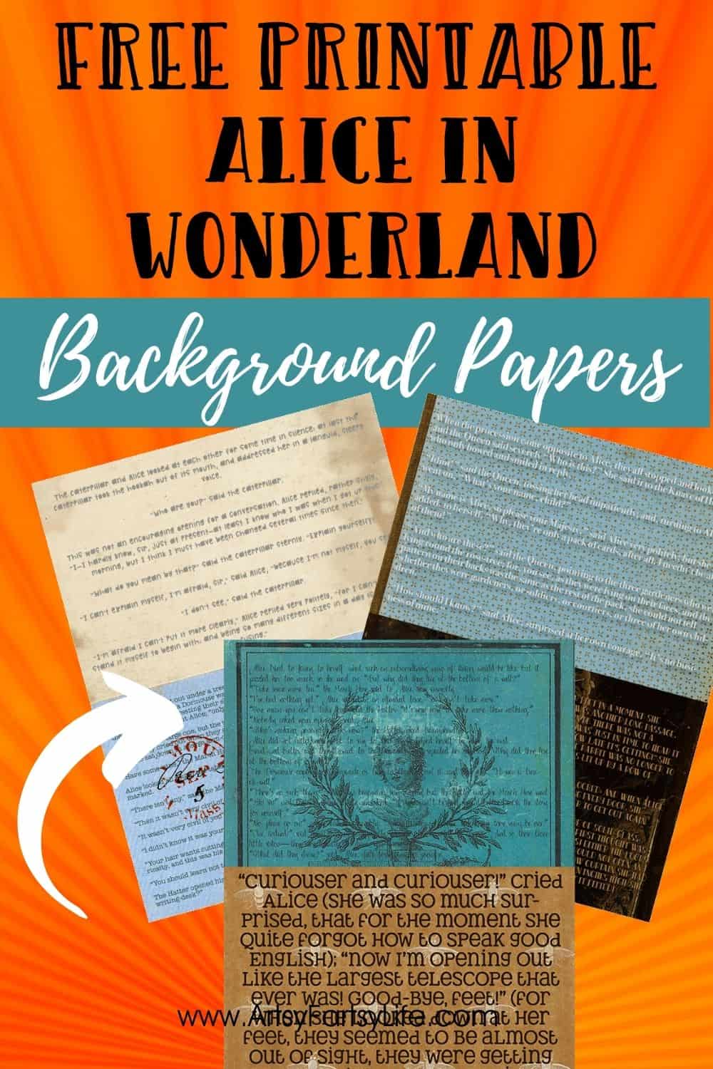 Alice In Wonderland - Free Background Papers · Artsy Fartsy Life