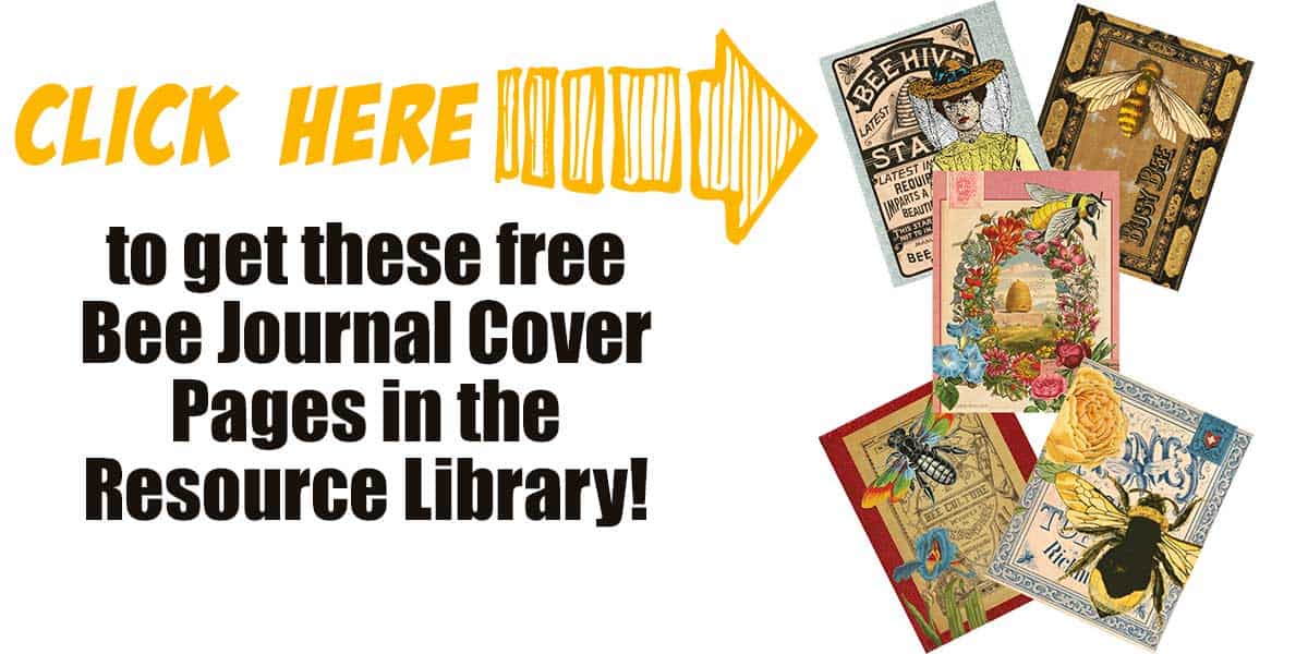 Free Printable Bees Journal Cover Pages (Commercial License for ...