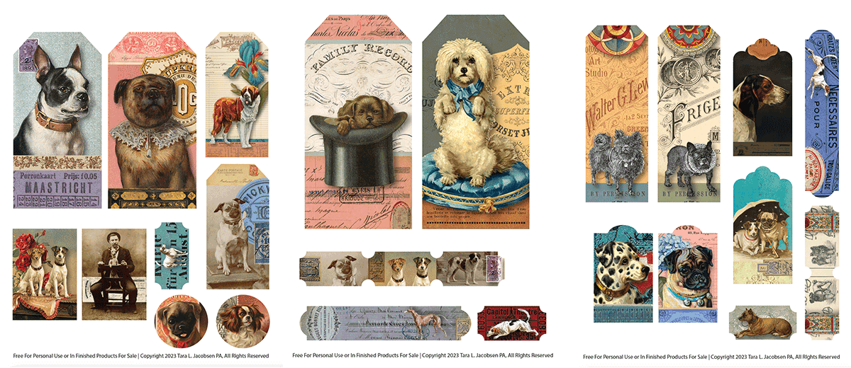 Dogs Tags and Tickets - Free Printable Ephemera · Artsy Fartsy Life