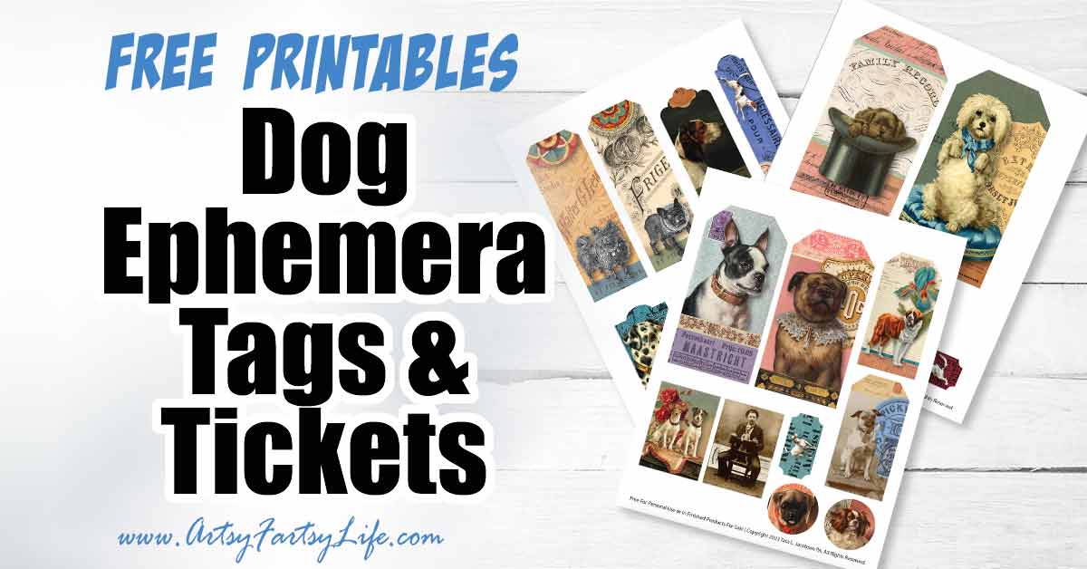 Dogs Tags and Tickets - Free Printable Ephemera · Artsy Fartsy Life