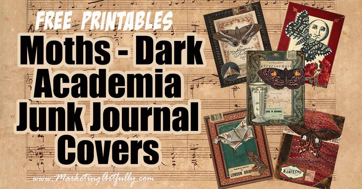Free Printable Moth Journal Page Covers (Commercial License) · Artsy ...