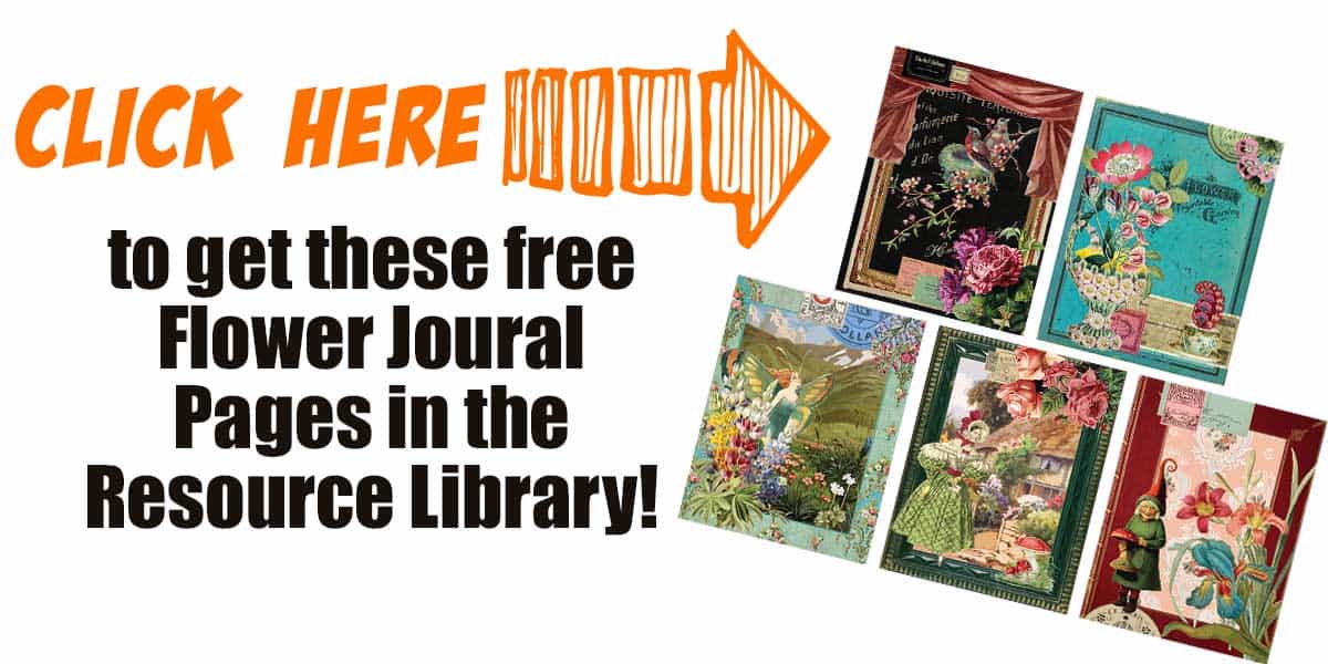 Vintage Flower Journal Pages or Wall Art - Free Printable · Artsy ...