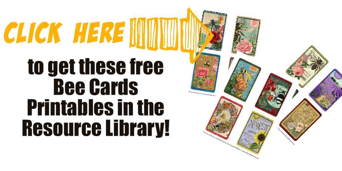 Free Printable Vintage Bee Cards · Artsy Fartsy Life