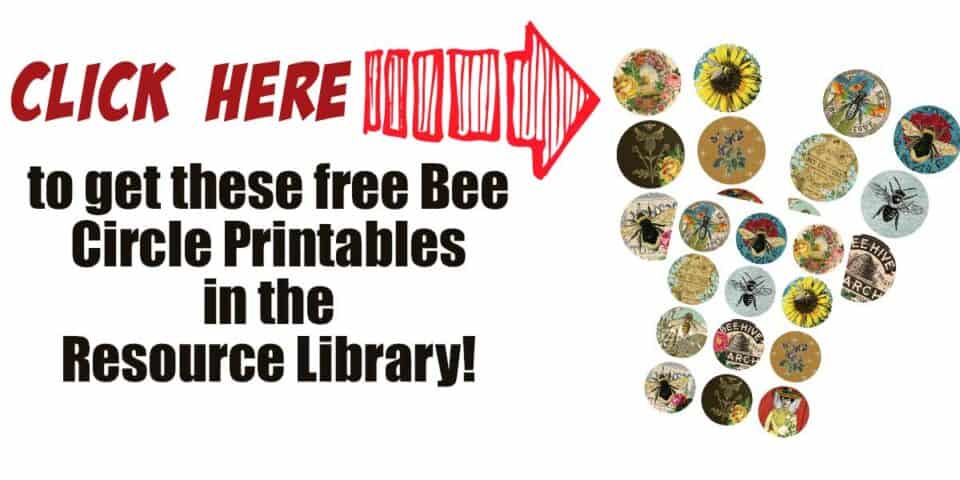 Bumble Bee Circles Ephemera - Free Printables · Artsy Fartsy Life