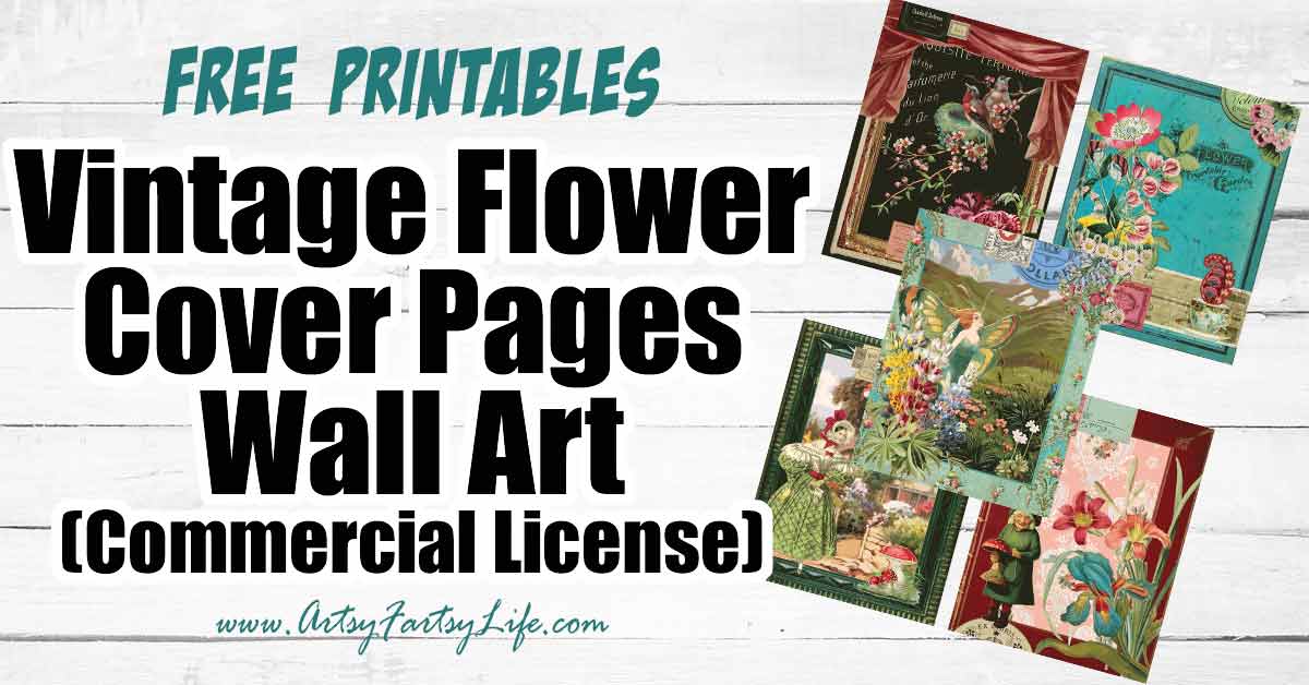 Vintage Flower Journal Pages or Wall Art - Free Printable · Artsy ...