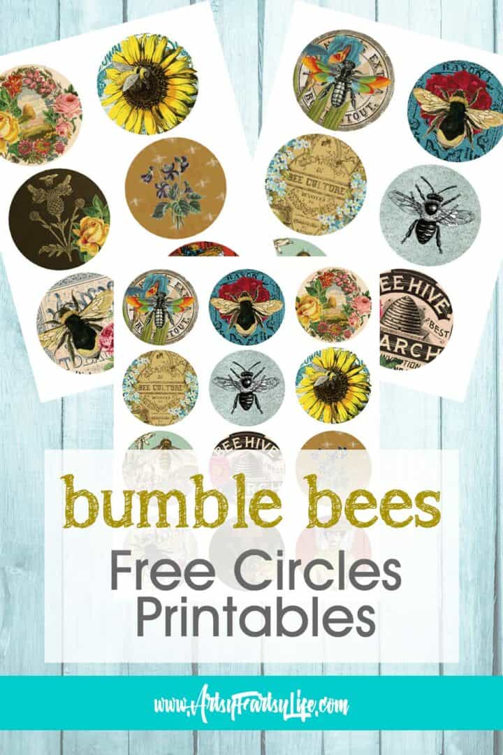 Bumble Bee Circles Ephemera - Free Printables · Artsy Fartsy Life
