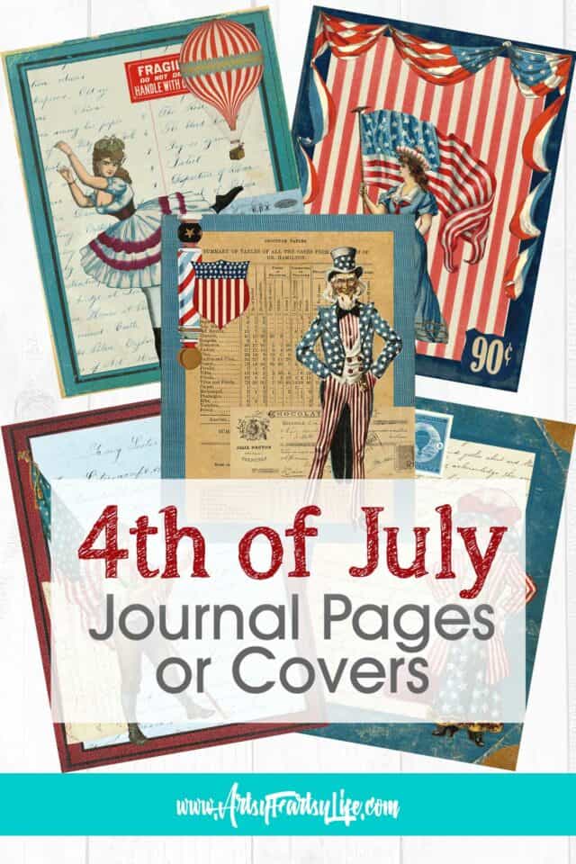 4th of July Journal Pages or Covers Free Printable · Artsy Fartsy Life
