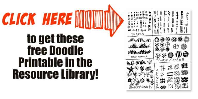 Free Printable Doodle Sheet · Artsy Fartsy Life