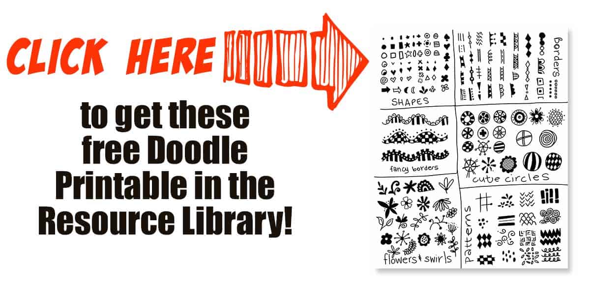 Free Printable Doodle Sheet · Artsy Fartsy Life