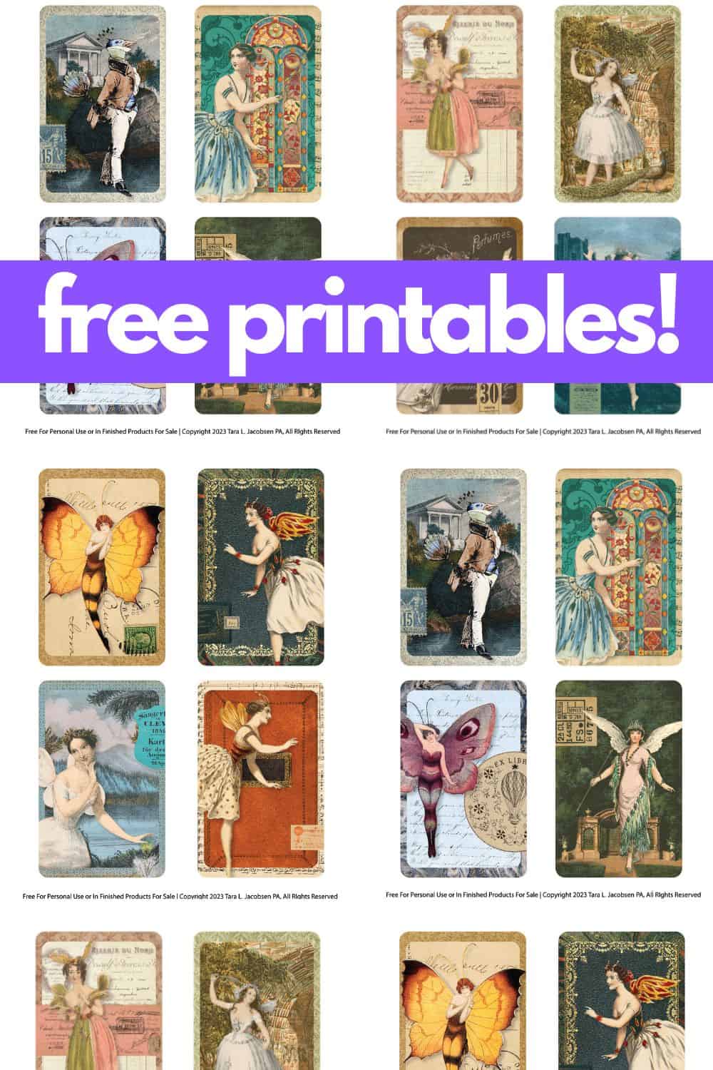 Fairy Cards Collage Sheets - Free Printables · Artsy Fartsy Life