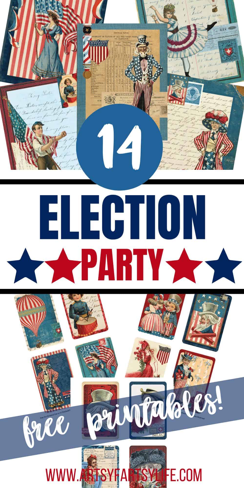 14 Free Patriotic Election Party Printables · Artsy Fartsy Life