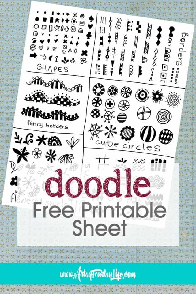Free Printable Doodle Sheet · Artsy Fartsy Life