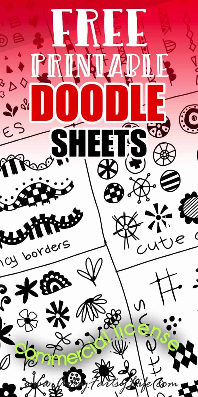 Free Printable Doodle Sheet · Artsy Fartsy Life