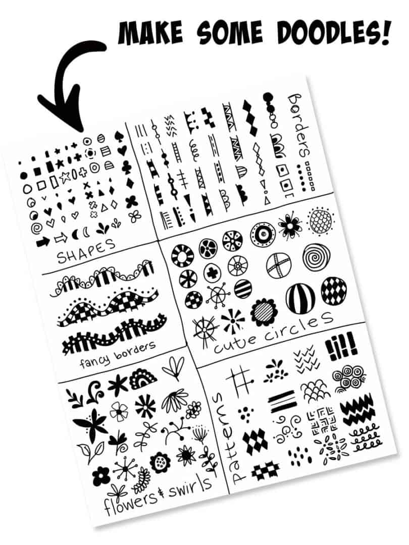 Free Printable Doodle Sheet · Artsy Fartsy Life
