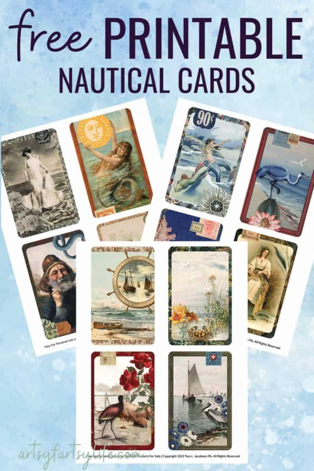 Vintage Nautical Cards for Junk Journals - Free Printable · Artsy ...