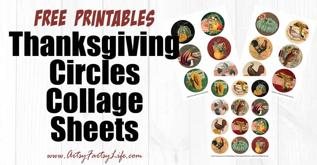 Thanksgiving Circles - Free Printable Collage Sheet · Artsy Fartsy Life