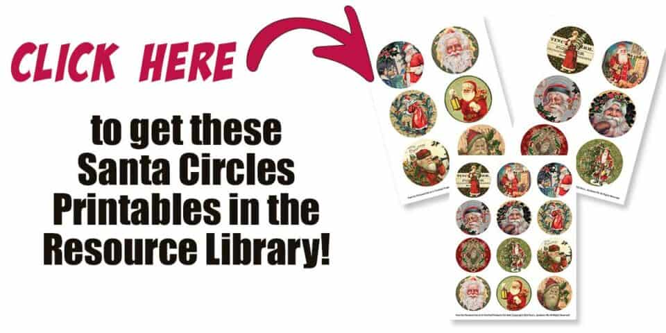 Santa Circles - Free Printable Christmas Ephemera · Artsy Fartsy Life