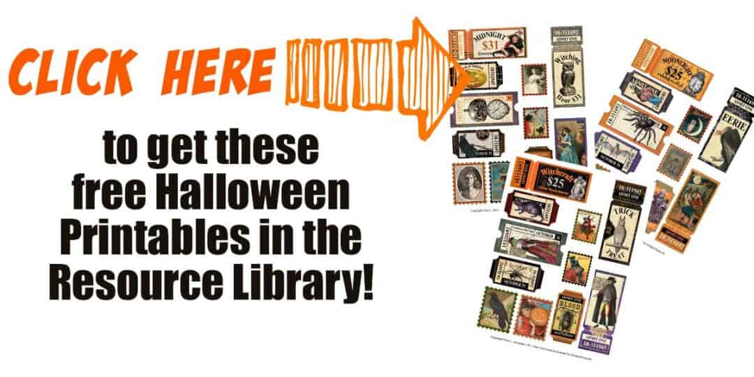Free Printable Halloween Tickets and Stamps · Artsy Fartsy Life