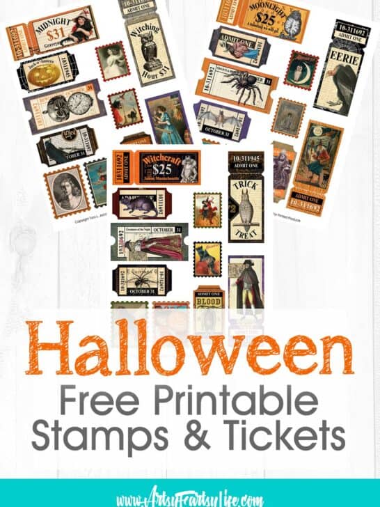 Halloween Collage Sheet – Free Black and White Printable – Artsy Fartsy ...
