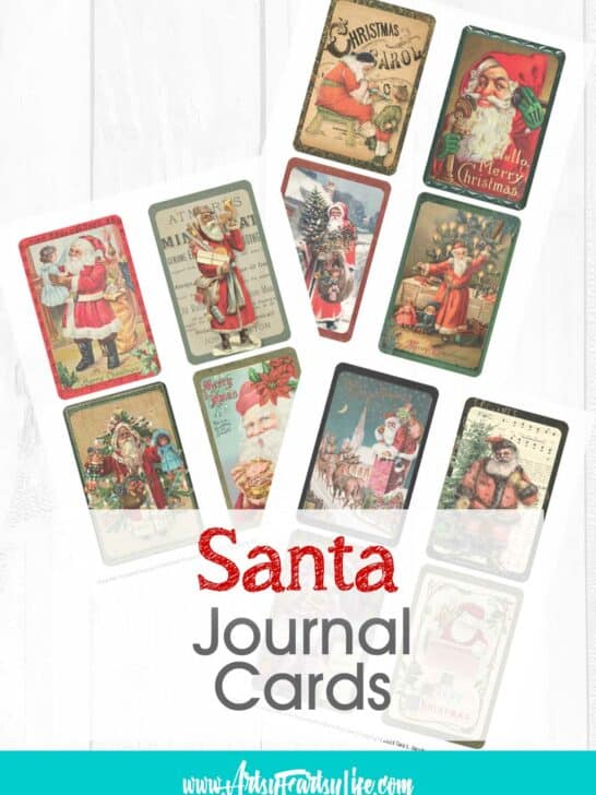 Santa Journal Covers or Wall Art – Free Printable – Artsy Fartsy Life