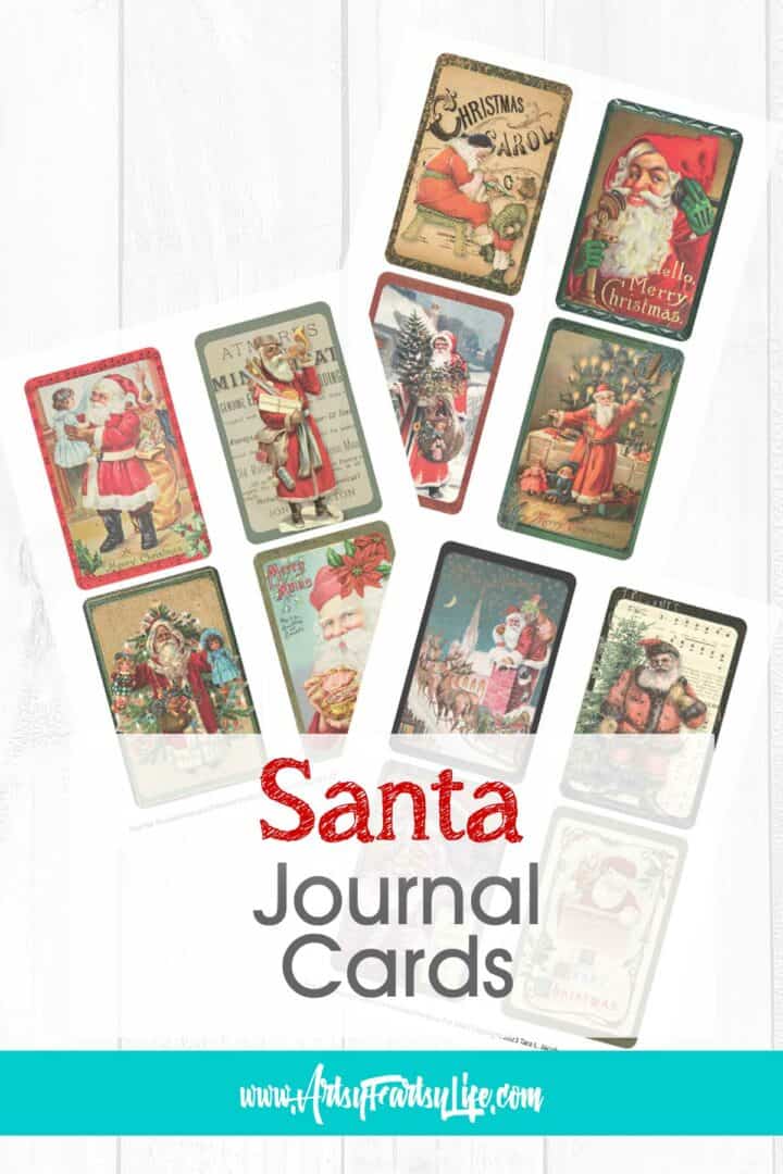 Santa Christmas Cards - Free Printables · Artsy Fartsy Life