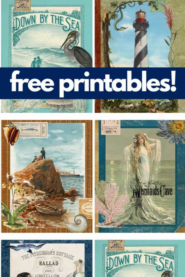 Nautical Journal Collage Pages - Free Printable · Artsy Fartsy Life