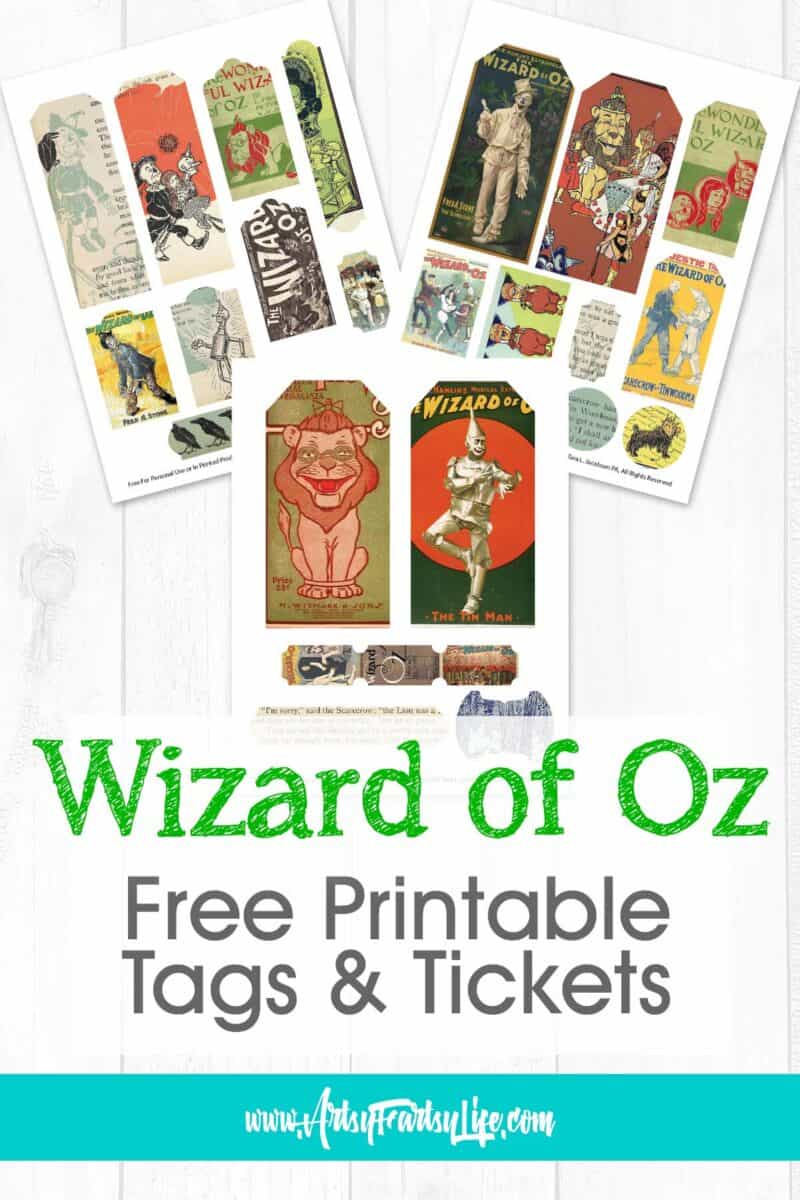 Wizard of Oz Tags & Tickets - Free Printable · Artsy Fartsy Life