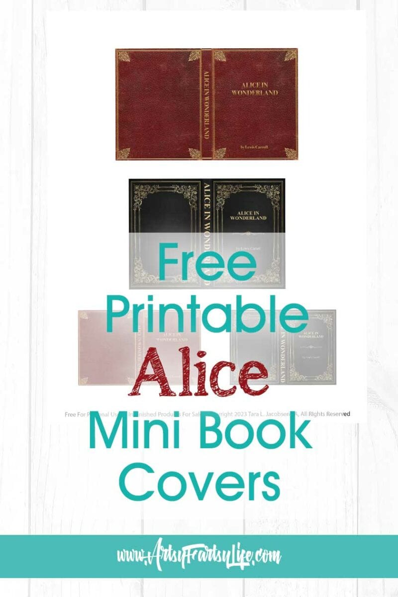 Mini Alice In Wonderland Book Covers · Artsy Fartsy Life