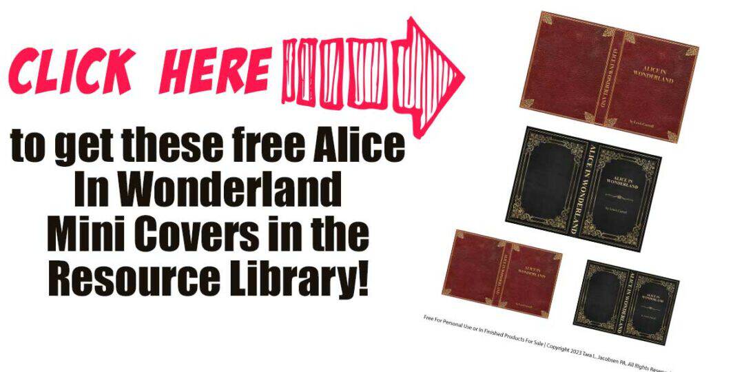 Mini Alice In Wonderland Book Covers · Artsy Fartsy Life