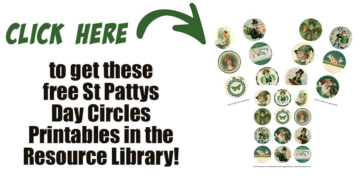 St. Patricks Day Circles – For Journals, Party, Scrapbooking – Artsy ...