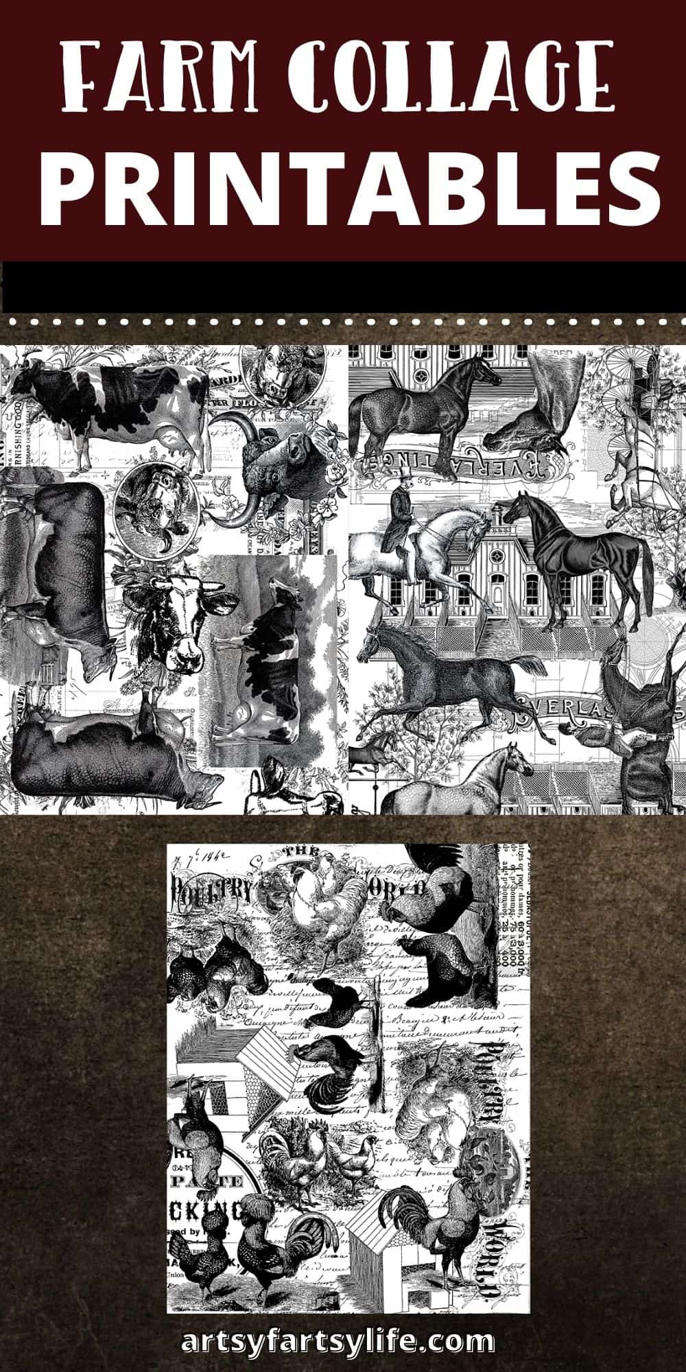Farm Collage Sheets - Free Printables · Artsy Fartsy Life