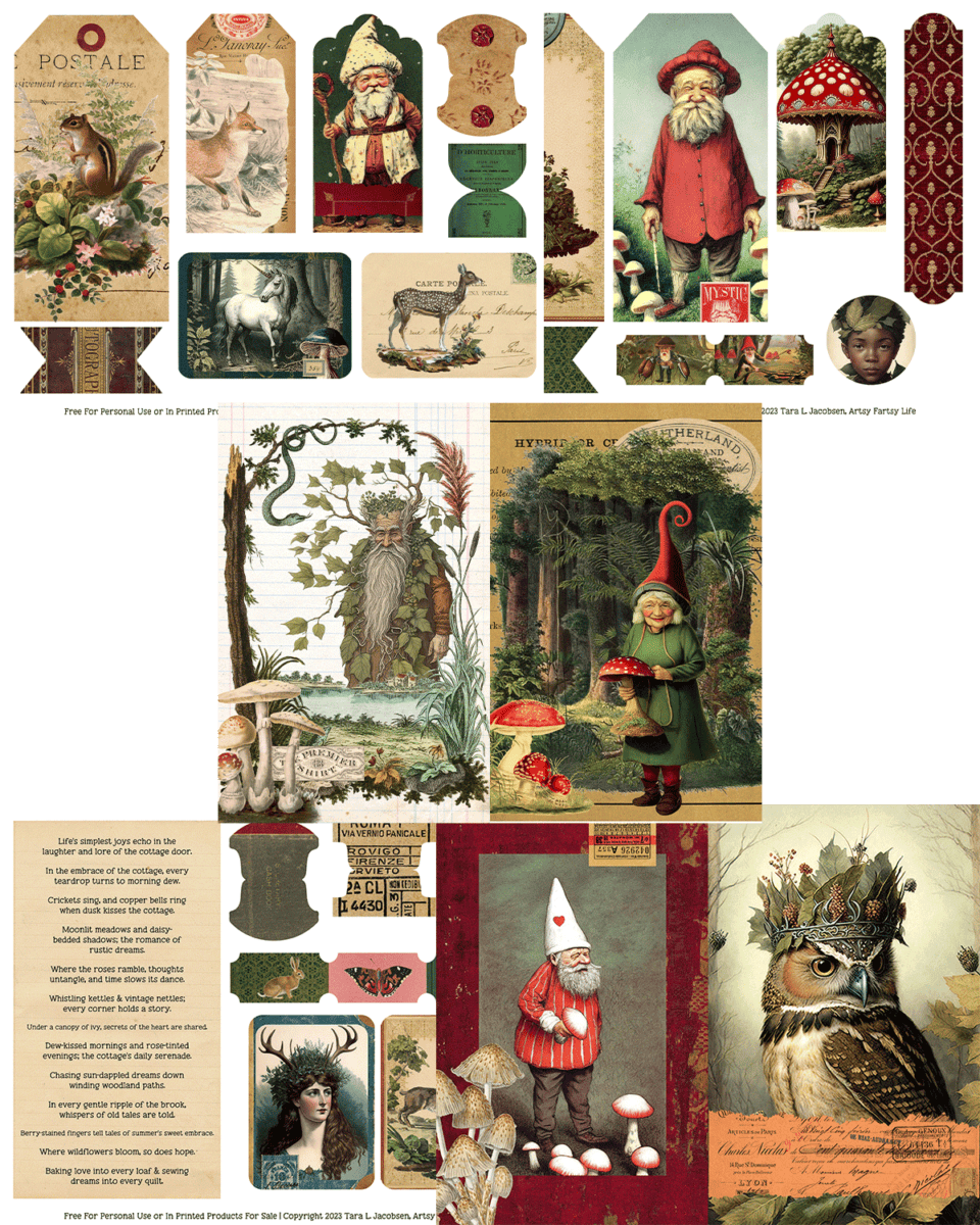 Cottagecore Free Printable Ephemera · Artsy Fartsy Life