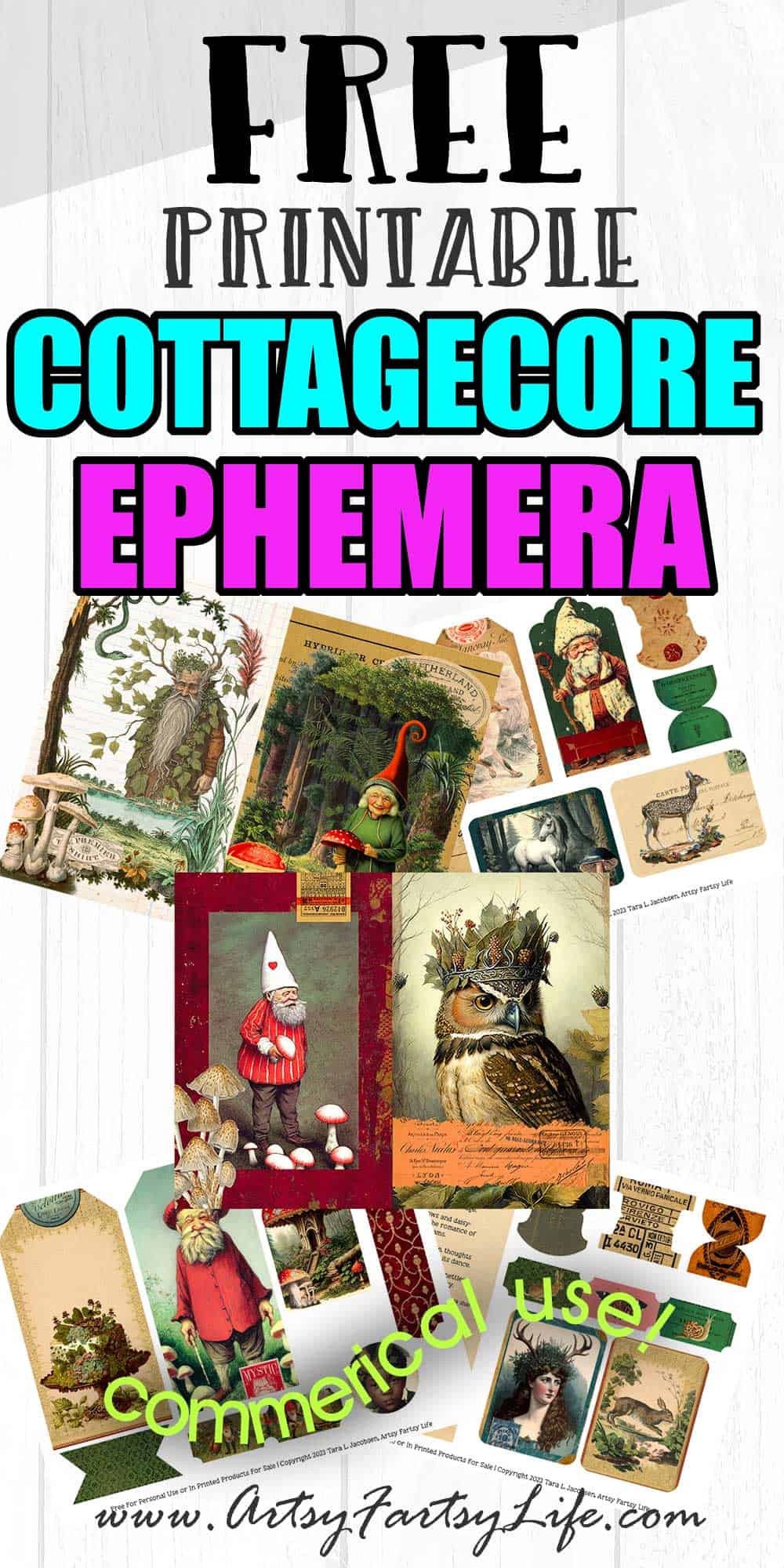 Cottagecore Free Printable Ephemera · Artsy Fartsy Life