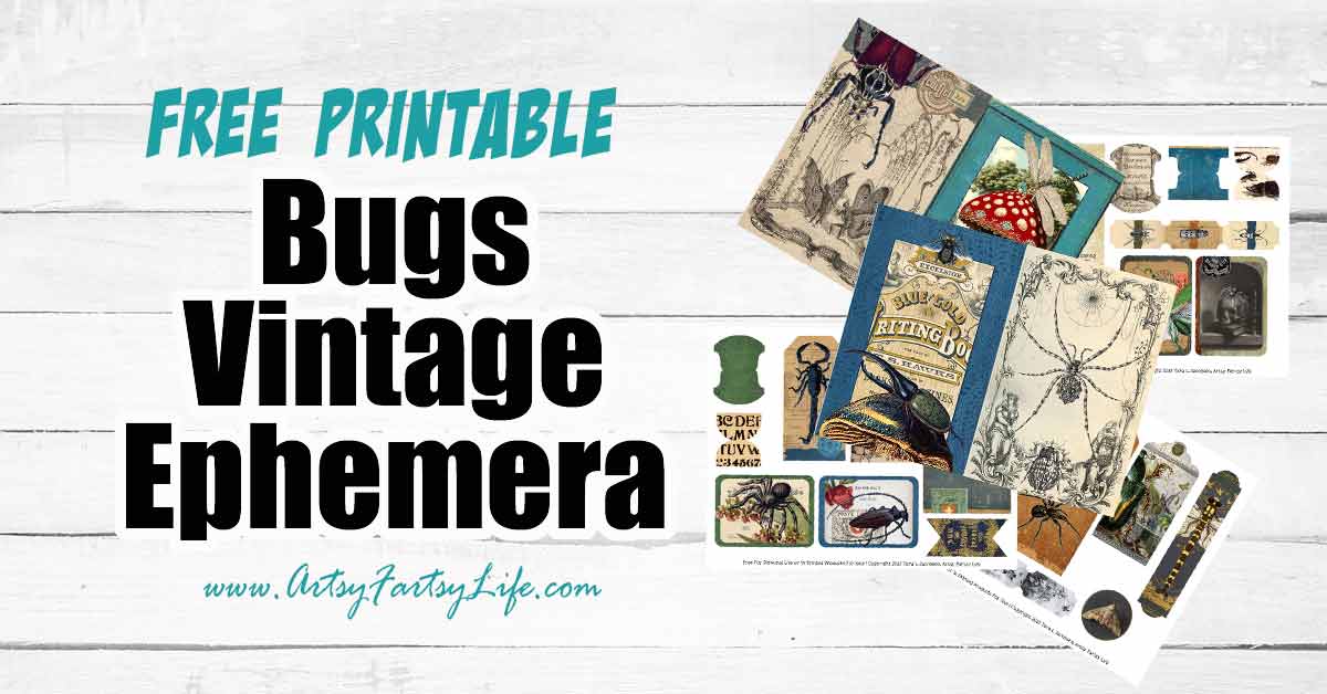 Bugs! Free Printable Ephemera Collage Sheets · Artsy Fartsy Life