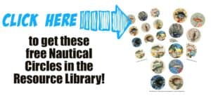 Nautical Circles Vintage Ephemera - Free Printable! · Artsy Fartsy Life