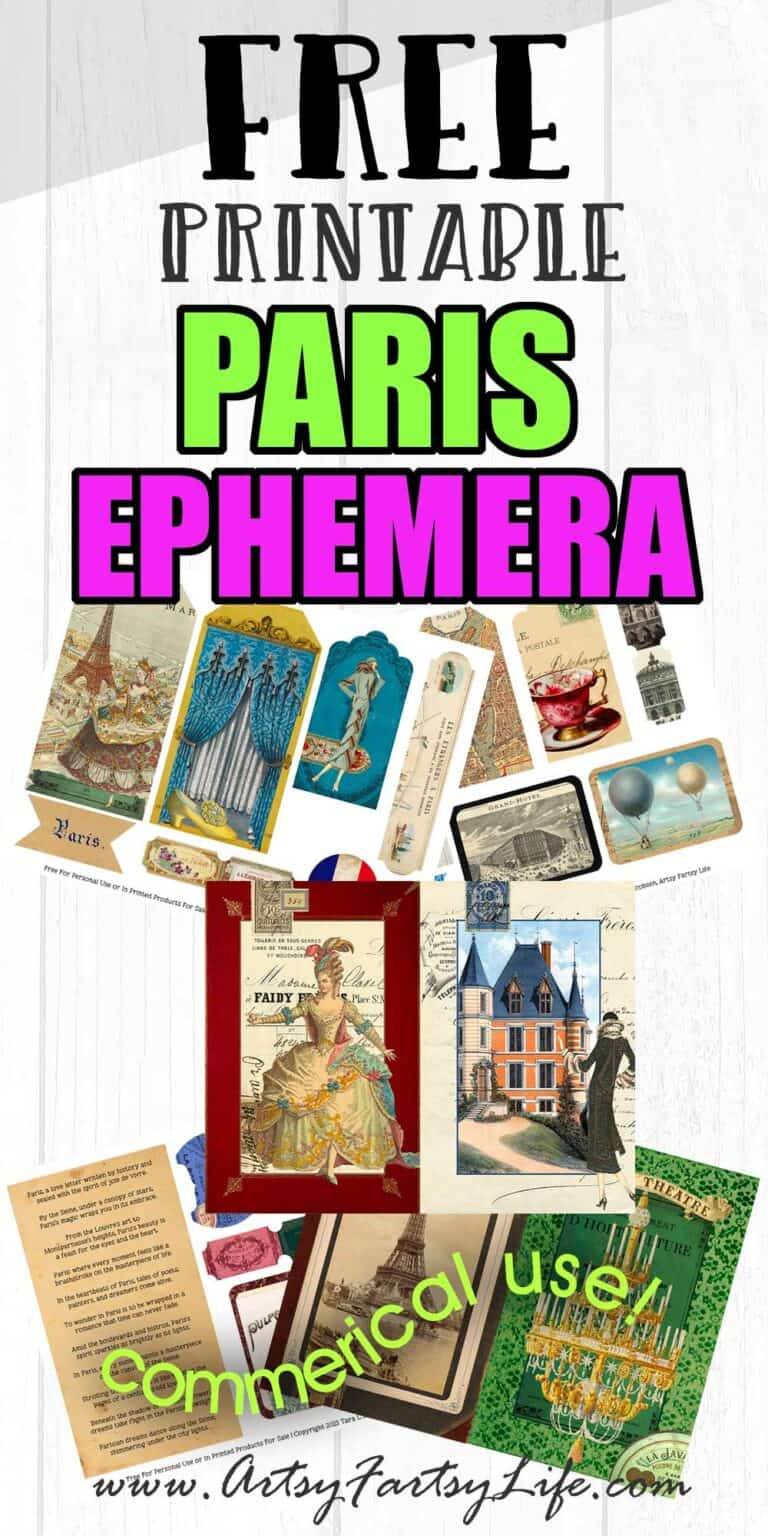 Paris - Free Printable Travel Vintage Ephemera · Artsy Fartsy Life