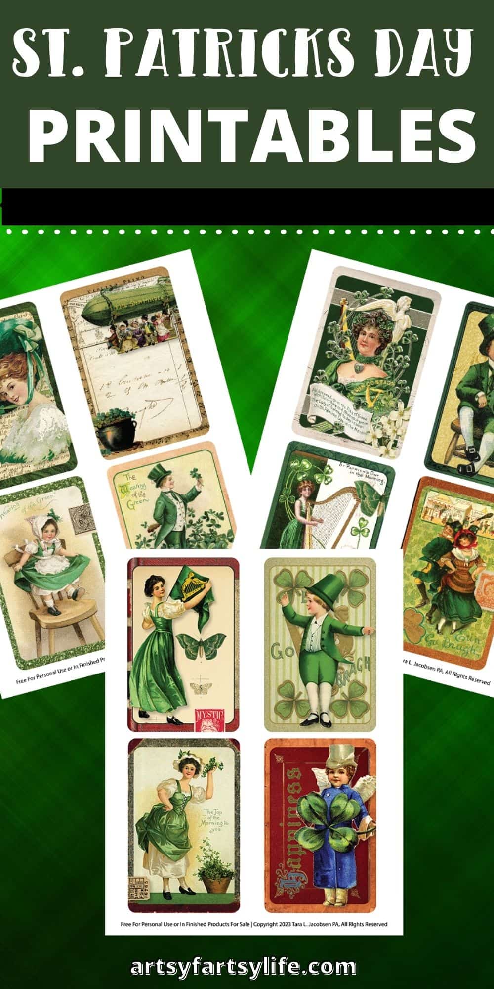 St. Patricks Day Cards - Free Printable · Artsy Fartsy Life