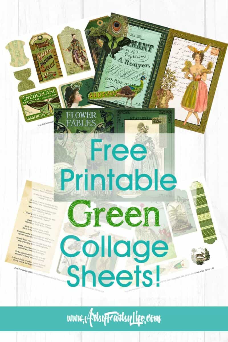 All The Green Things! Free Printable Vintage Ephemera · Artsy Fartsy Life