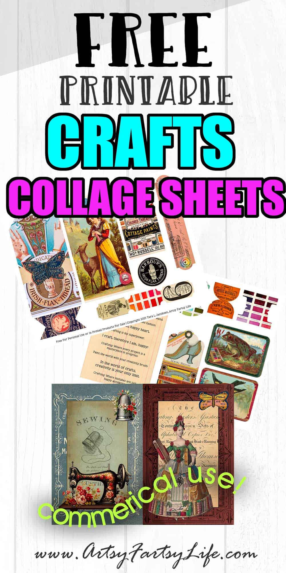 Crafting & Sewing Collage Sheets - Free Printables! · Artsy Fartsy Life