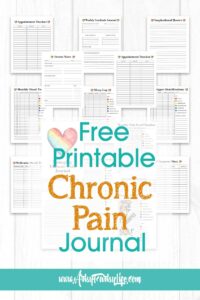 Chronic Pain Journal - Free Printable! · Artsy Fartsy Life
