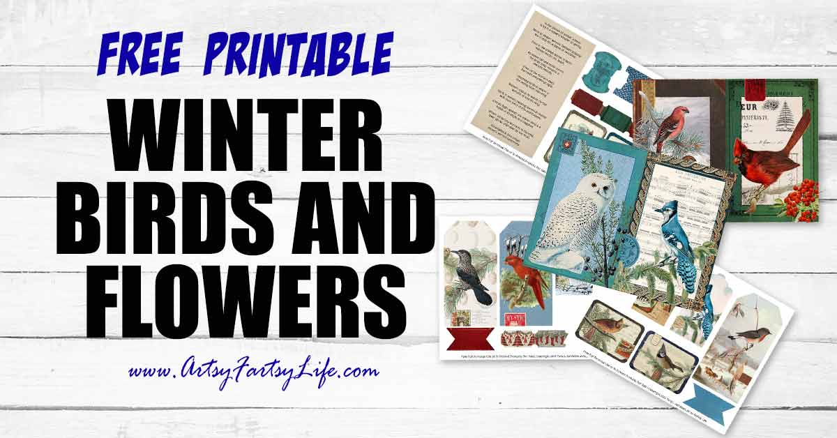 Winter and Holiday Birds and Flowers - Free Printables · Artsy Fartsy Life